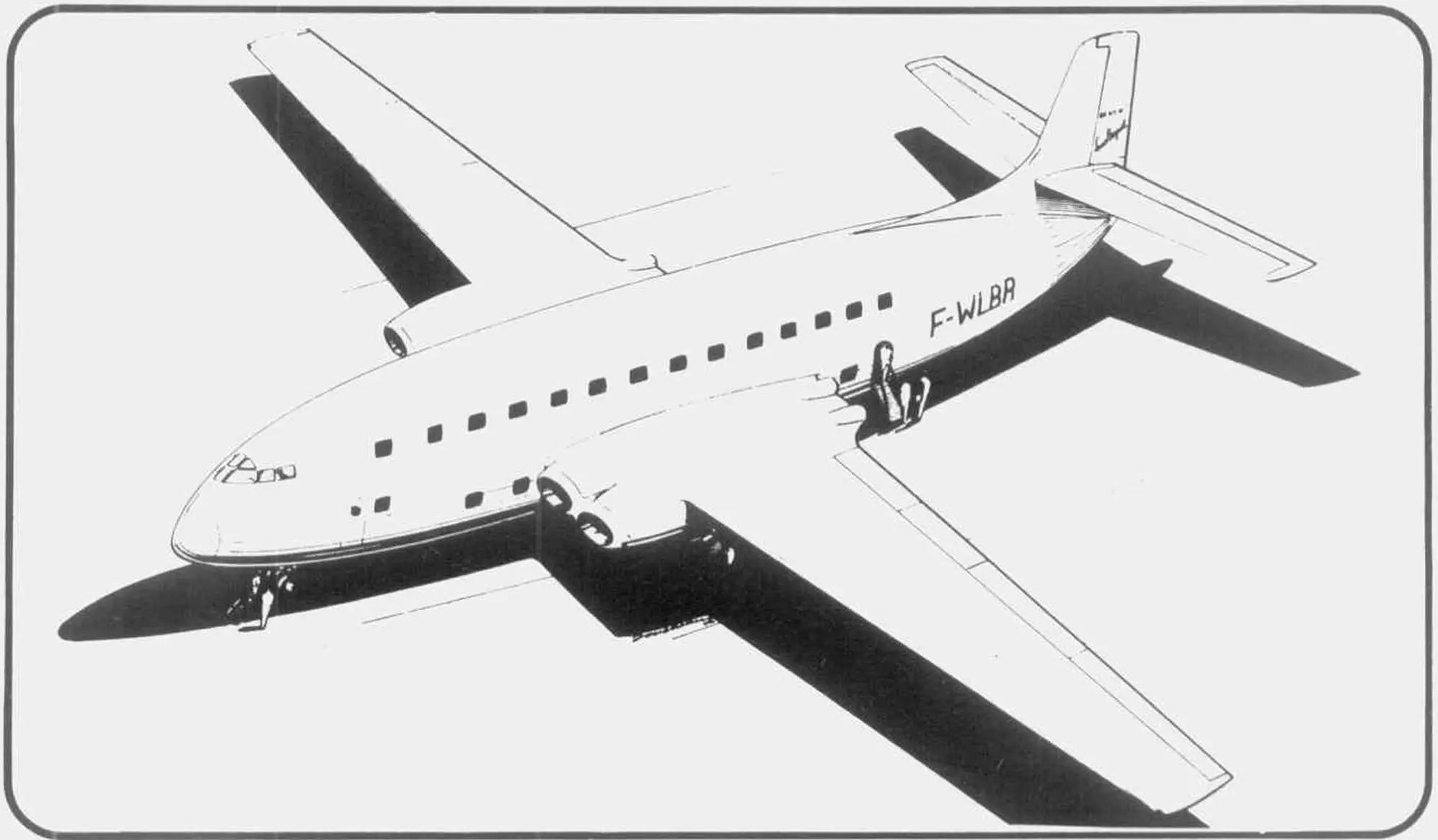 Draft 972 with four turbojet engines (document BREGUET)