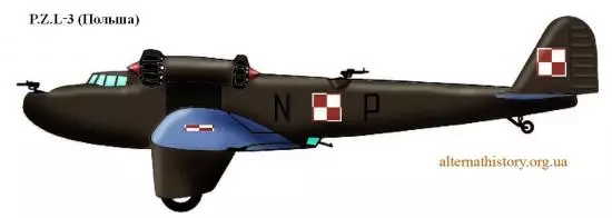 Projecto de bombardeio pesado PZL-3. Polônia