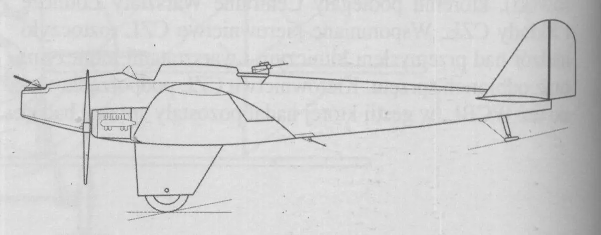 Pterenodon Bomber Project Perfil com dois motores Lorraine-Dietrich