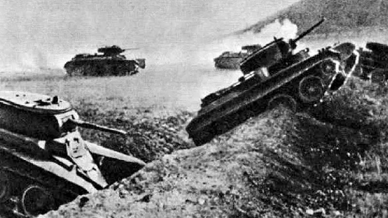 坦克在Halchin目标上战斗