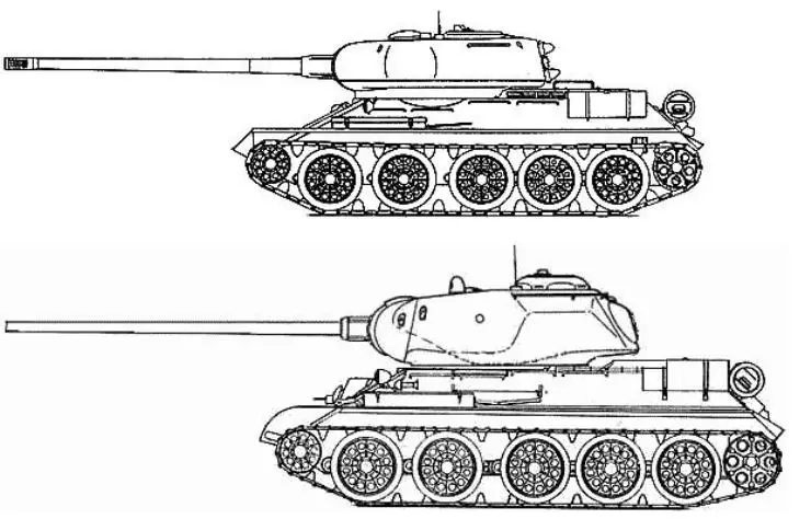 Réservoir expérimenté T-34-100. l'URSS