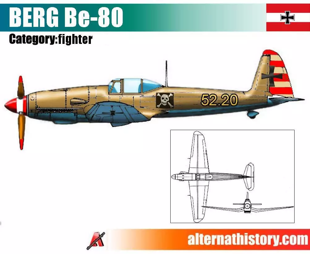 Tsar Alexei Petrovichの世界からの代替ドイツの戦闘機BER BE-80