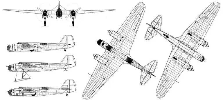 Bug-at nga fighter Di-8 (ANT-46 / SB-3). ang USSR