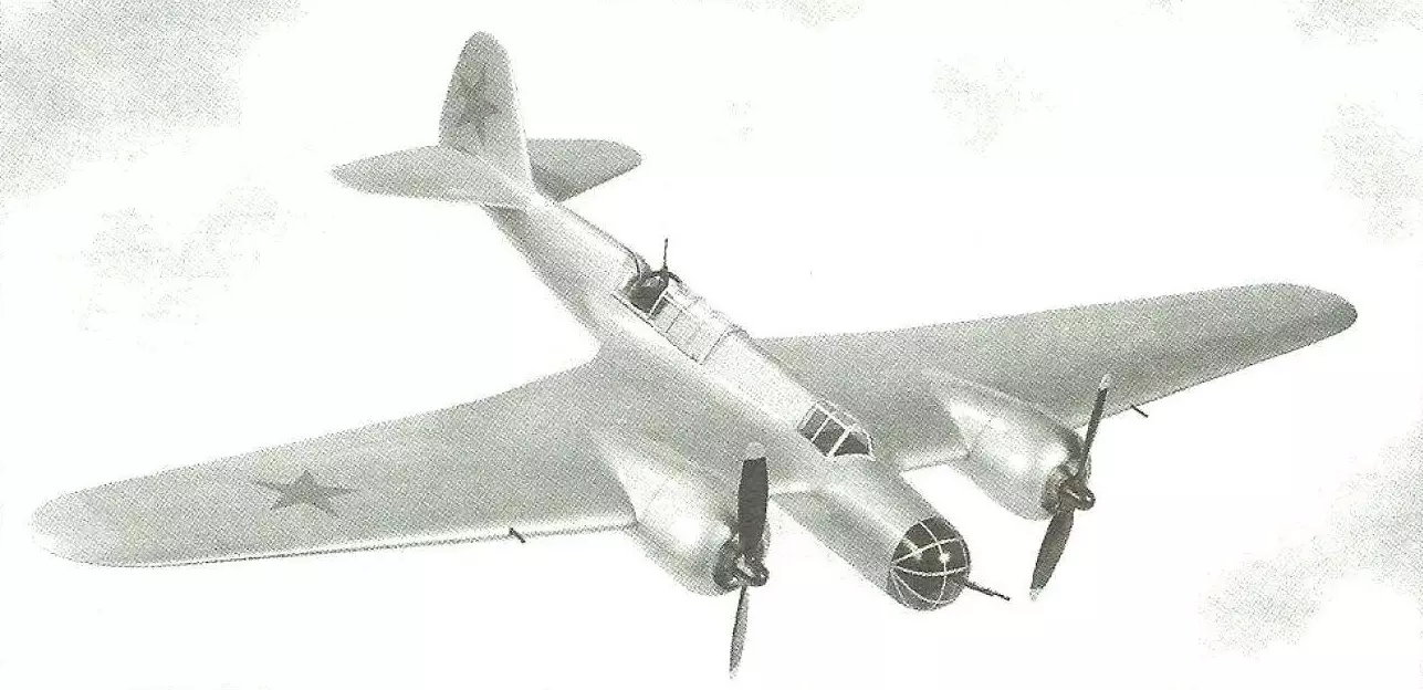 heavy fighter model CI-8 (ANT-46) without dinamoreaktivny guns instead which additional guns mounted