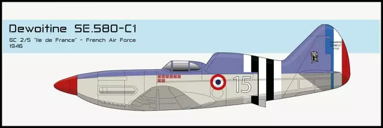 Projekt myśliwski Dewoitine (Sud-Est (SNACE)) SE 580. Francja