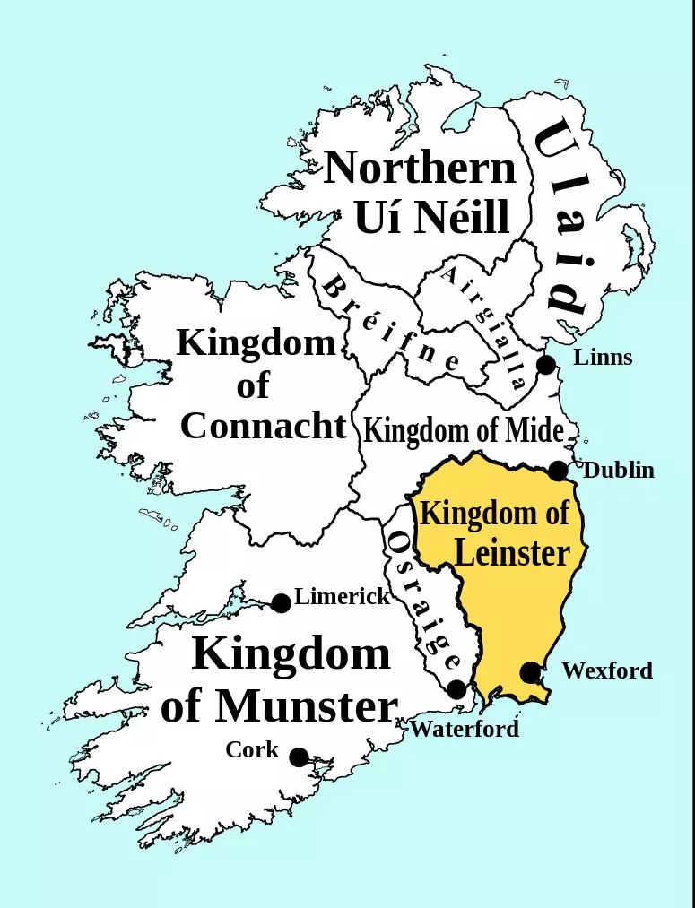 Manster on the map of Ireland