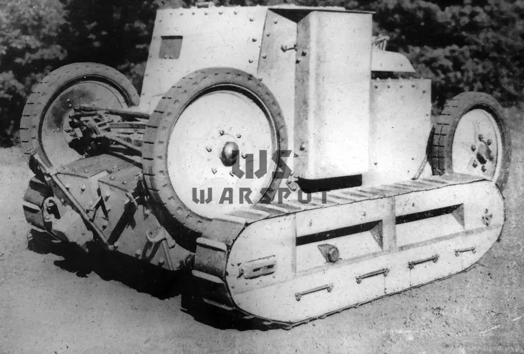 Autochenille Saint-Chamond Mle.1921, første prøve av en seriell wheezing tank
