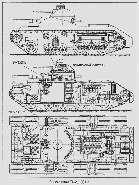 (Məntiqi bir sual - əslində bu cür layihəni yalnız bu cür layihə qəbul etmirsiniz? Bu layihə (bu layihə, sələfi TA-1 kimi, bu, bronty tankın tamamilə texnoloji texniki həllərinə əsaslanaraq son dərəcə idi Kompleks (və CG sxemi dəfələrlə gərginləşir) və çıxışdakı tank mütləq qəbuledilməz oldu, bundan əlavə, müəyyən bir kütlə ilə tamamilə yığılmamışdır)