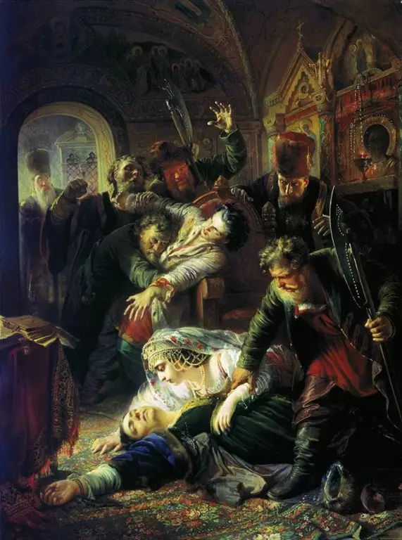 Федор Годонованы өлтүрүү. Сүрөт (Э. Муковский (1862).