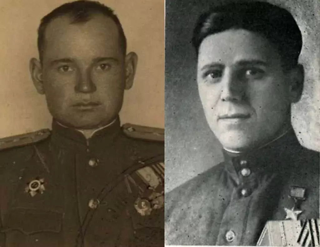 The main heroes of the battle on January 18, 1943 - Lieutenant Osiantyuk and Starin Makarekov