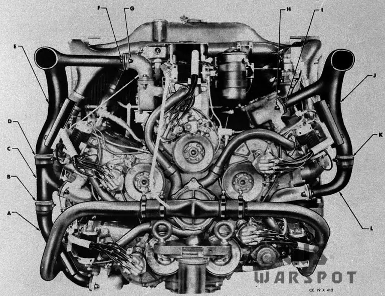 Gemoderniseerde motor die M4A4 kreeg sinds de eerste tank van de derde productie-serie