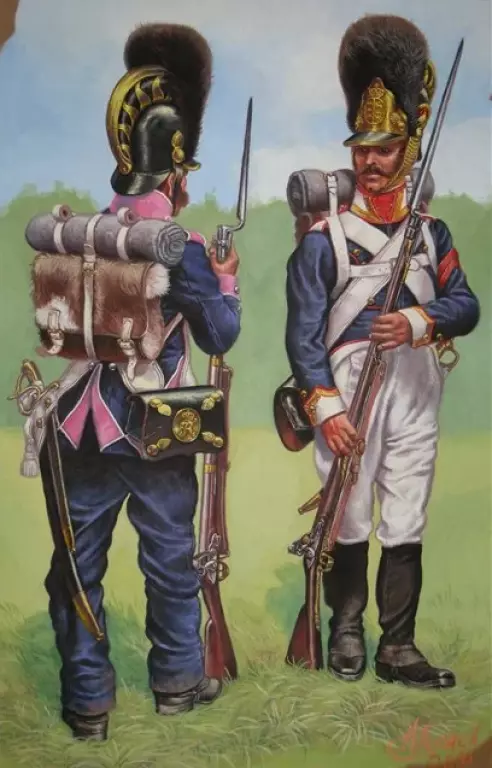 I-Grenader ye-Regiments eqondile ye-Württemberg infantry.