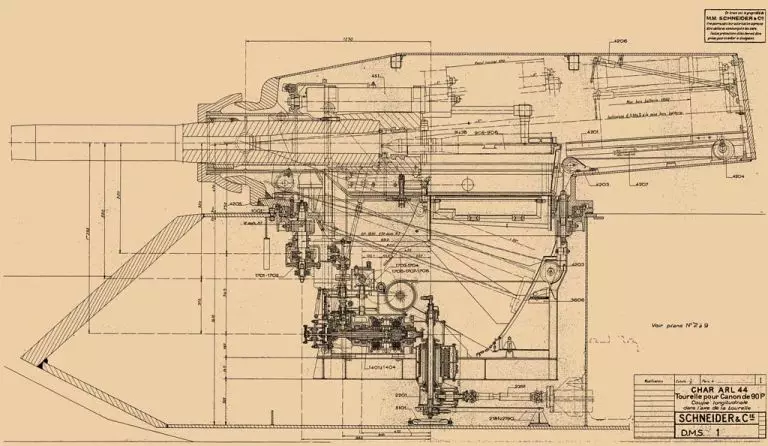 O le umi o le vaega o le Schnerader Atinaʻe Tower, Faʻatulagaina ma le 90-MM Guen Sa 45