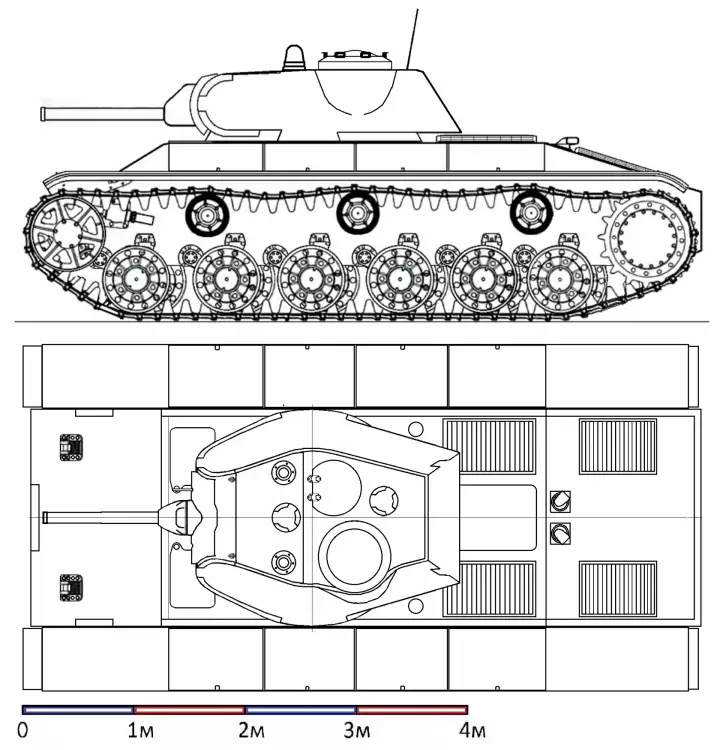 Iniciar a guerra na técnica antiga. T-34 e T-34M do T-28 Tank.