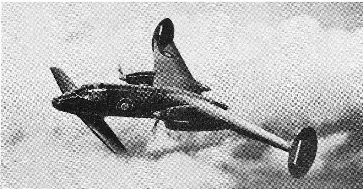 Ang draft high-speed velocity bomber miles m.39 Libellula. United Kingdom.