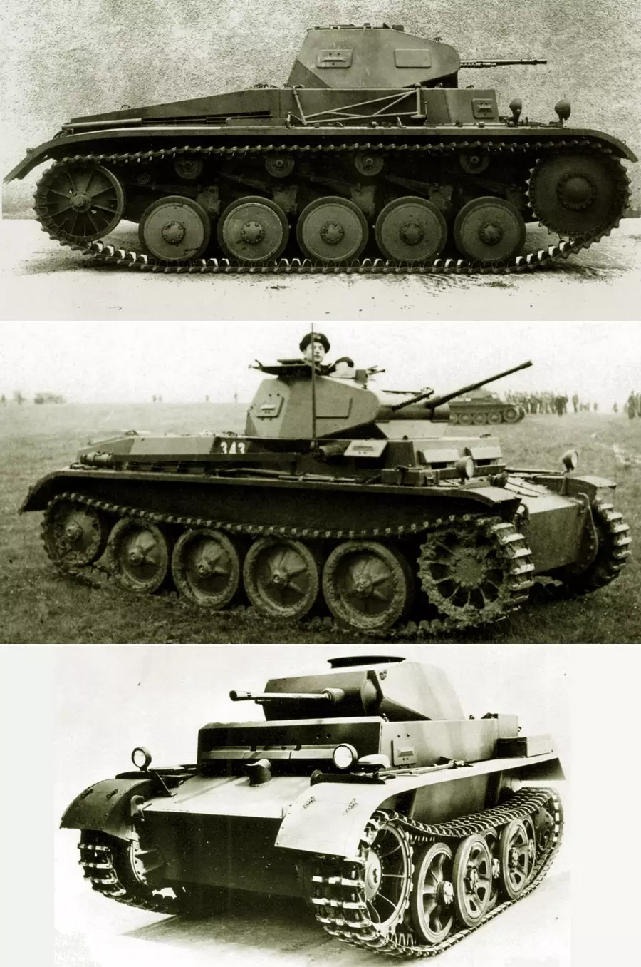 Telung beda pz.kpf.ii: Ausf.a, ausf.d lan ausf.g