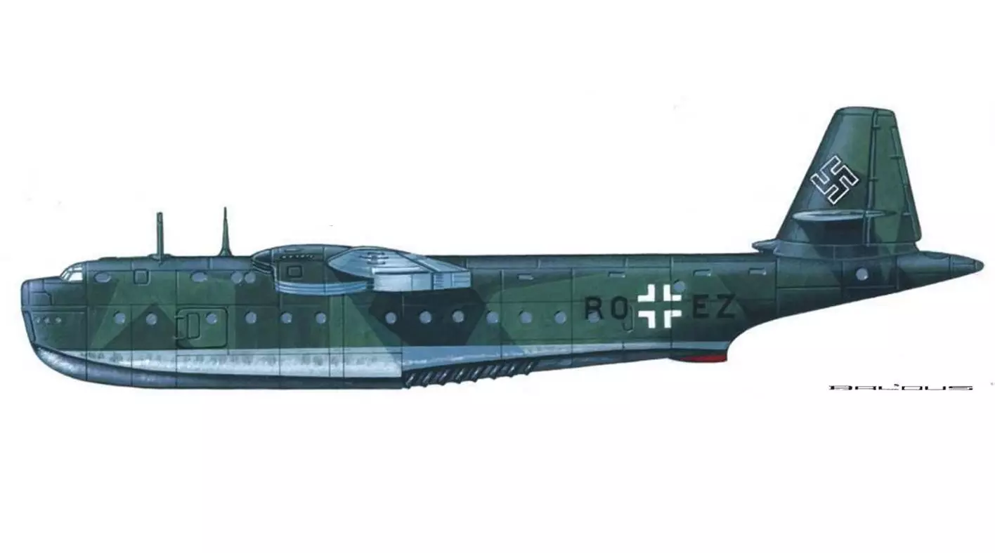 Kokenut monikäyttöinen lentävä vene blohm und Voss BV 238 V1. Saksa