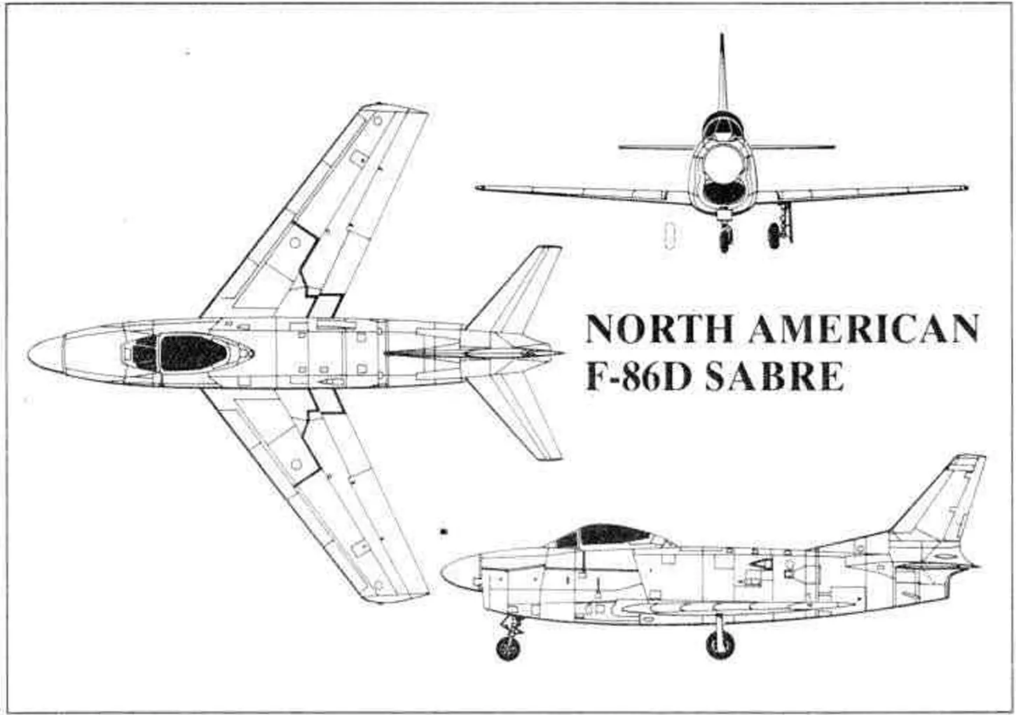 Dijagramma tal-ġlied F-86D tal-Amerika ta 'l-Amerika; Tpinġija Inġinier Z. Oboy