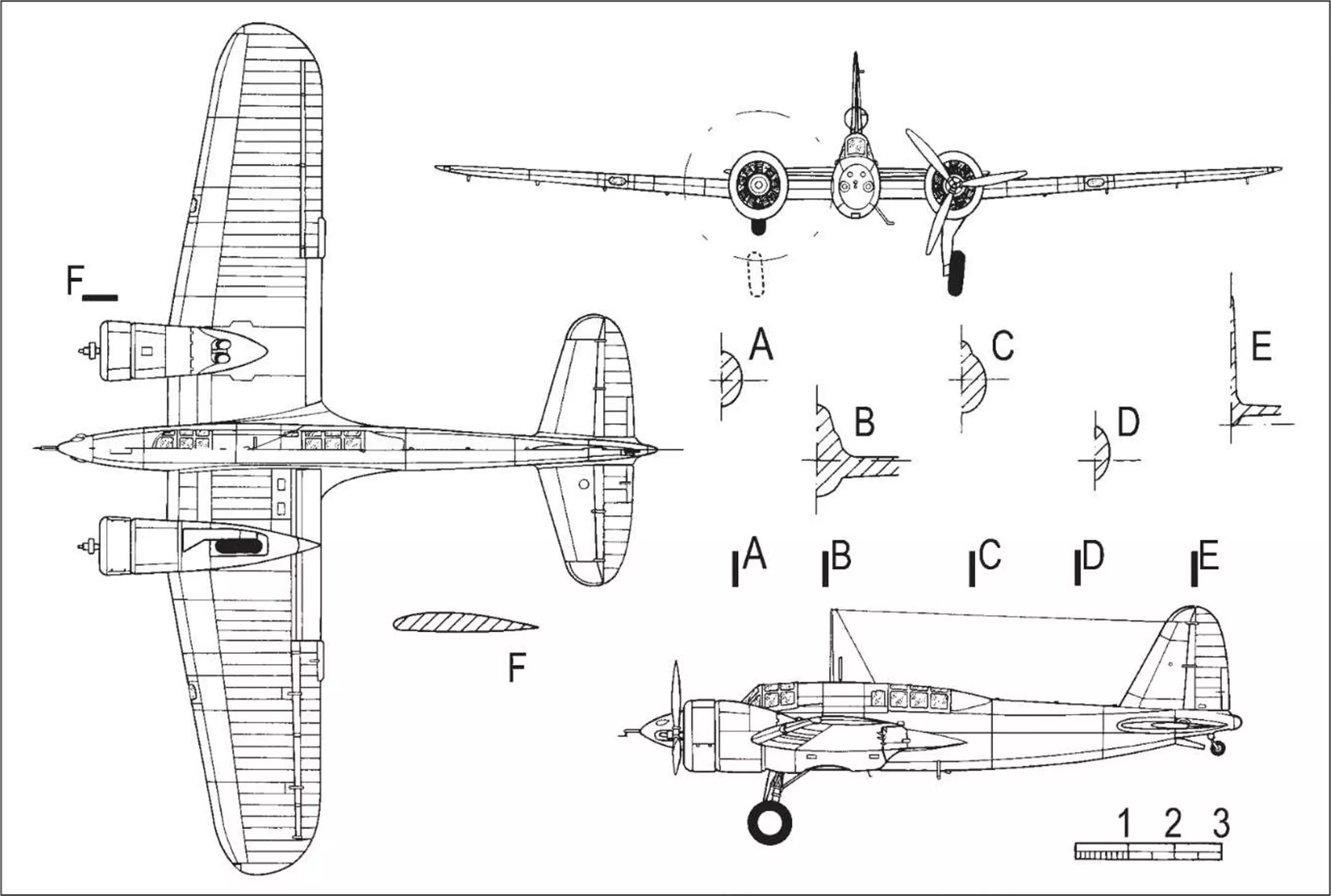 Shool orlaivių schema A-18 Šriše II