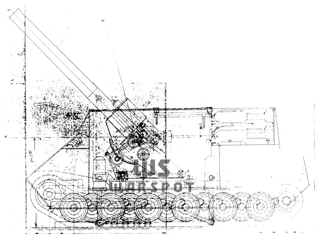 30.5 CM Schwerer GranatenWerne дар Selbstenware Лоиҳаи худтаъминкунӣ, аввали соли 1945