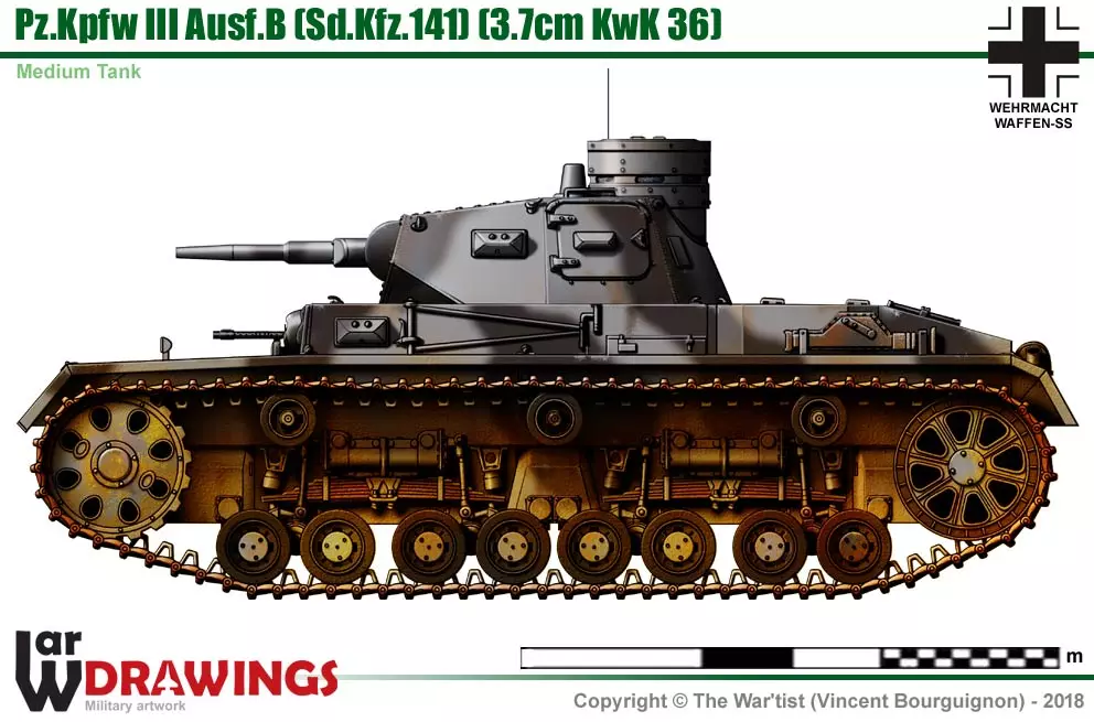 Lys tank pz.kpfw.iii.