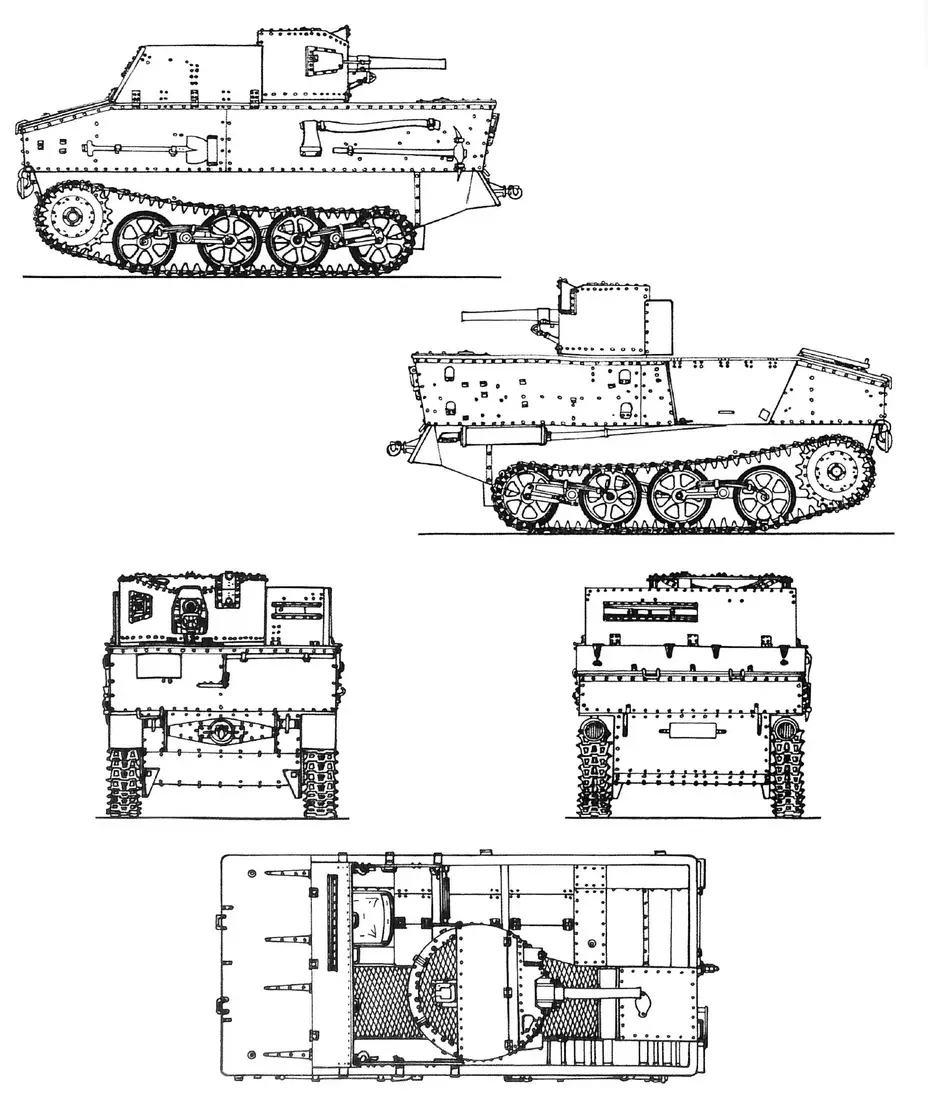 Προβολές του Sau T.13B2 Wenkin H. Le Canon Automoteur T13 // Trucks & Tanks Magazine, 2010, №17