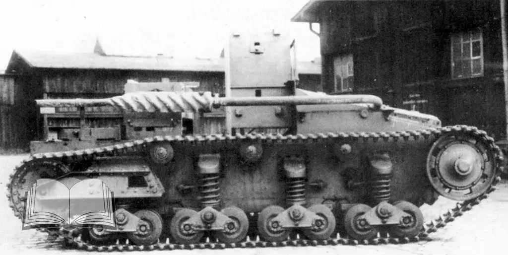 تثبيت هذا الهيكل كجزء من أعمال التصميم على z.w. ومع ذلك، لم تحصل دبابة RheinMetall الجديدة