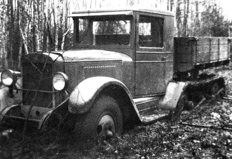 Testando caminhão Zis-soma baseado no ZIS-5. 1934 (da coleção de A. Kirindas)