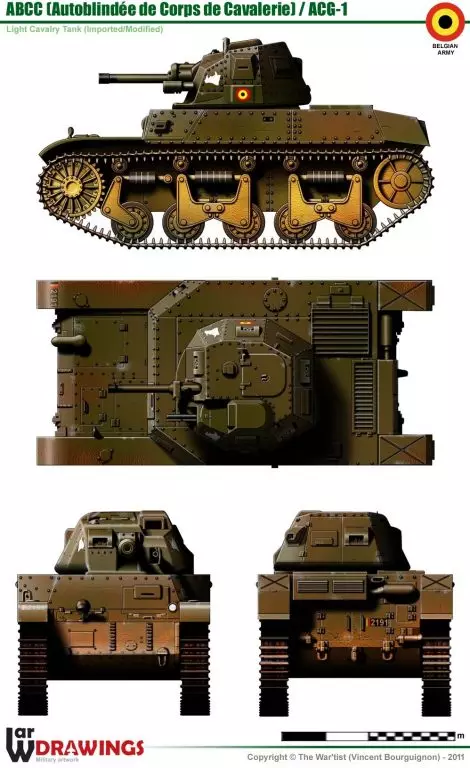 Armadura del ejército belga en la Segunda Guerra Mundial.