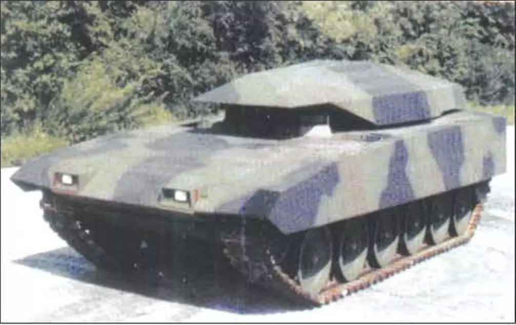 Demo Bố cục khung gầm xe tăng Leopard-3 dự án 1996-2004