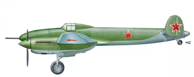 Dibujo de un avión de ataque pesado CKB-60