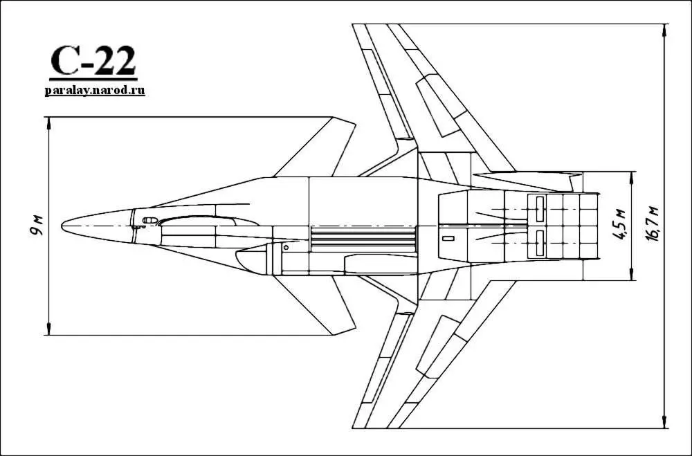 C-22-Kampfschaltbild, Mitte der 80er Jahre. Abbildung paralay.com.