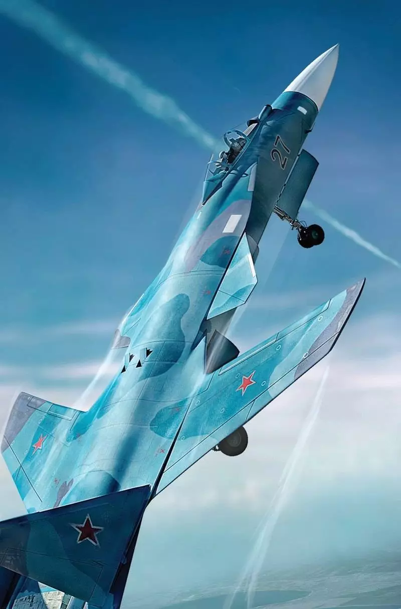 Su-27km am Fluch. Figur Popmech.ru.