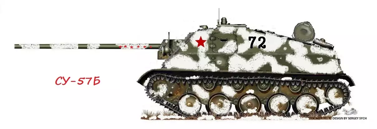 SAU SU-76D eta SU-57B esperientziadun (Gaz-74). USSR.1943-44G.