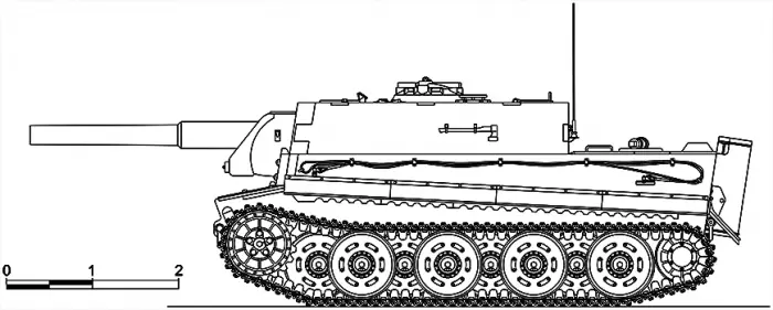 ZVEMYA TELMAN. Jagdtiger sd.kfz.183. Daon-Phoblacht na Gearmáine. 1943.