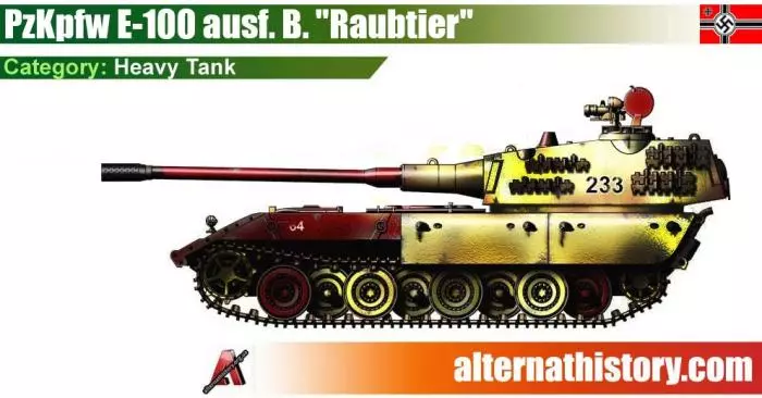 Pzkpfw tank ຫນັກ E-100 AUSF. B.