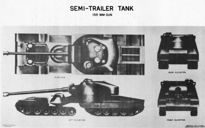 Konsepto nga Articulated Tank Pakigbugno Mass sa 150 Mubo (136 Metric) Ton