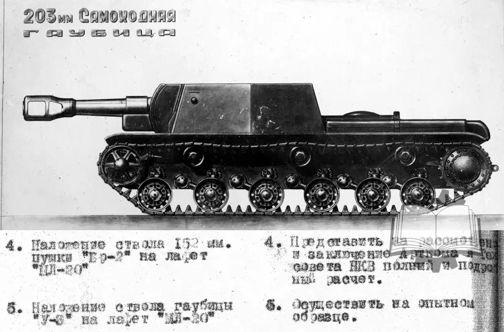 Sketch of Sazkirina U-3 li KV-14. Ew pir gunehkar e, bi rastî serial Sau bi sazkirina serial ML-20C tê bikar anîn