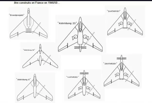 Atar-23-aviadilaj desegnoj. Francio