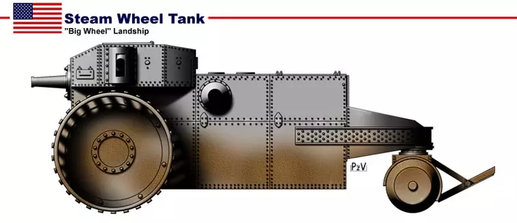 Holt mvuke magurudumu tank.Papova tank. Holt.sha. 1916.