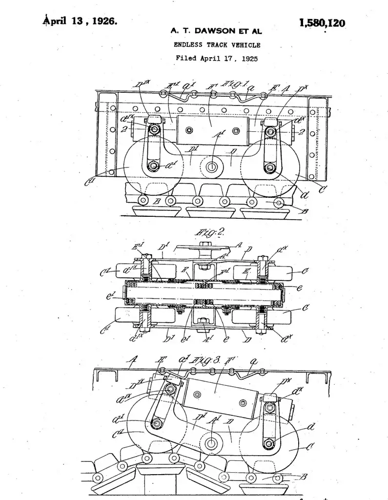 Patent ya kusimamishwa, ambayo ilitumiwa kwenye vickers mk.a na mk.b