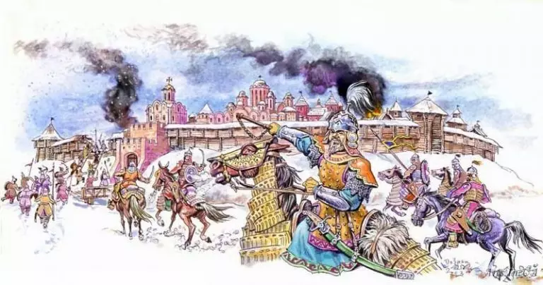 لوکینسکی حمله به باتیا در روسیه. آخرالزمان روسیه قطعات 14 و 15. Hashar - Siege Siege of Genghis Khan