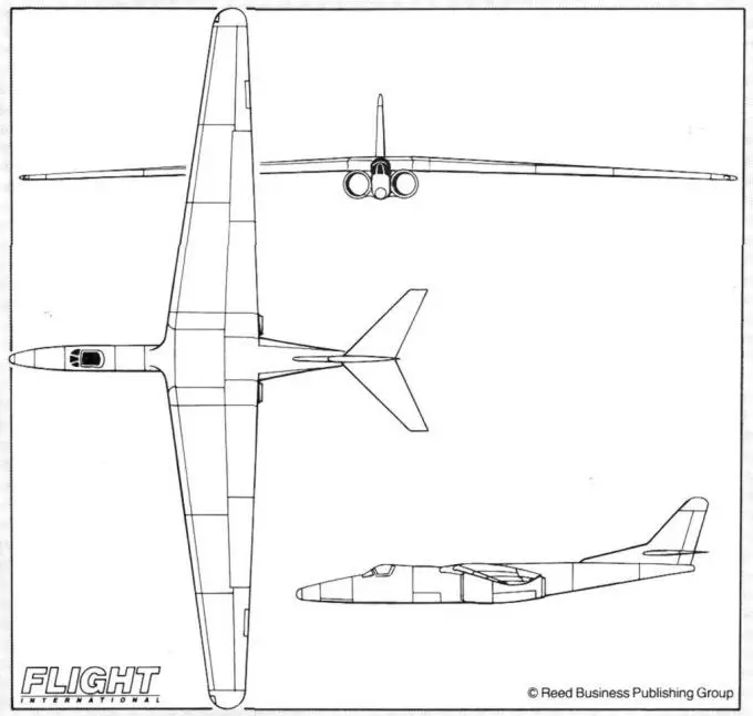 Pesawat Soviet liwat mripate Kulon. Pesawat eksperimen tinggi Myasishchev M-17 (singleom)