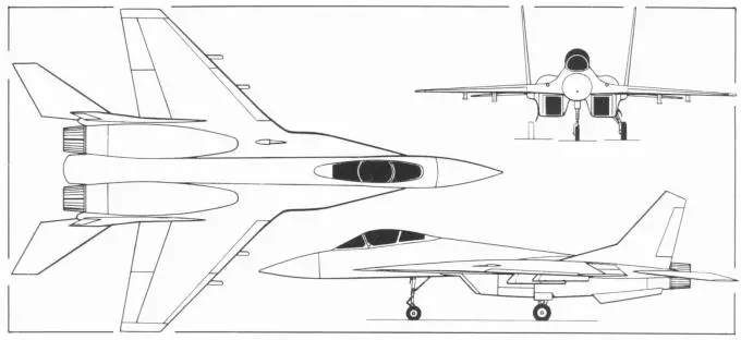 Eksperyans avyon Sovyetik nan je yo nan lwès la. Mikoyan Mig-29 Fulcrum Multi-bi avyon de gè (MIG-29)