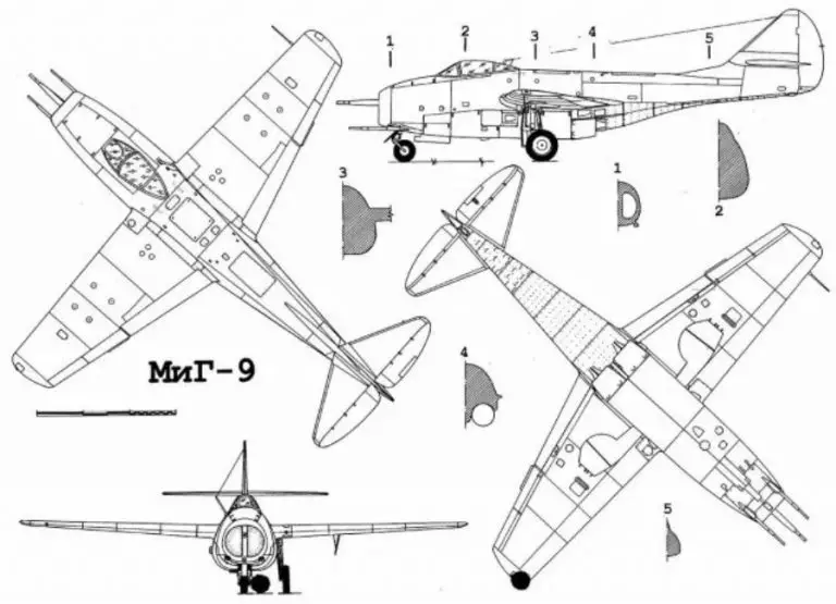 MIG-9 - pierwszy radziecki myśliwiec z silnikiem turbo