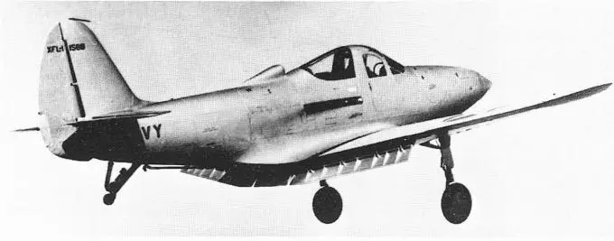 Ervaren deck Fighter Bell Model 5 XFL-1 Airabonita. VS