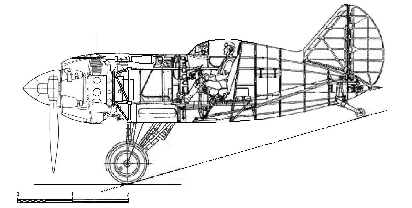 Let fighter I-16L.