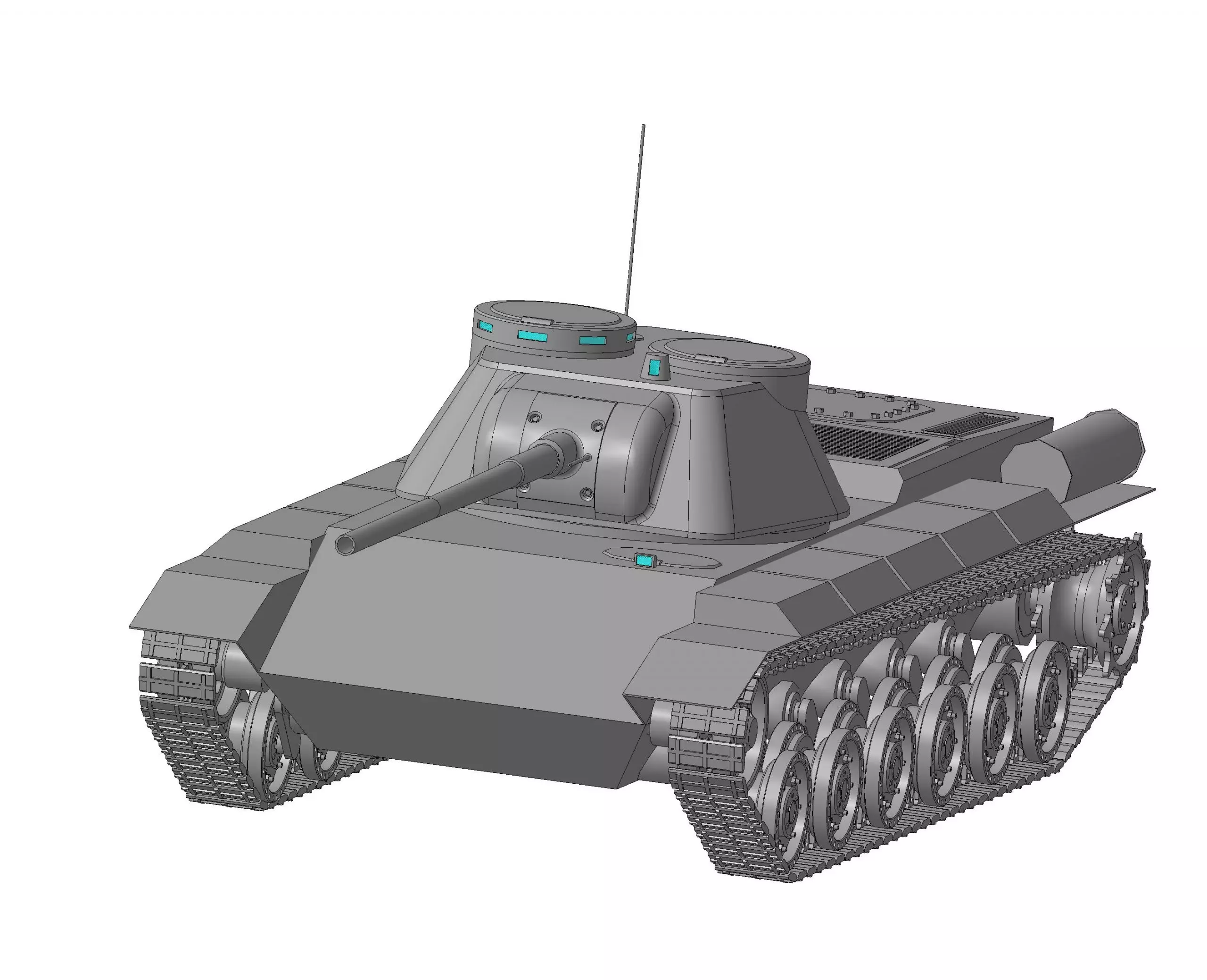 Alternative tank T-39, as the replacement of T-34 and SAU SU-39