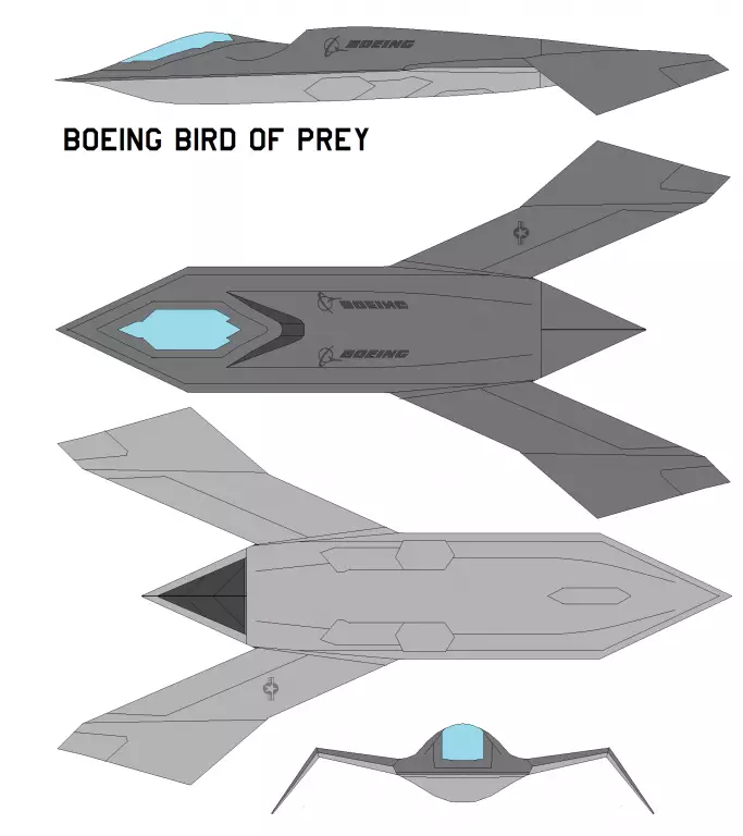 Predator Stealth de Boeing. Yf-118g. Estados Unidos