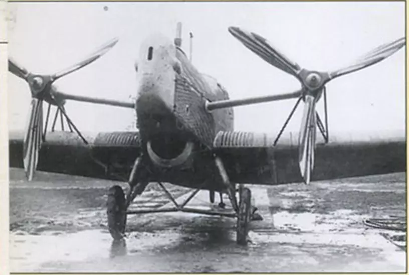 Experimental aircraft W 33 with long air screw shafts. This option did not justify myself